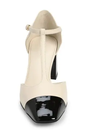 FERRAGAMO Marilu Two-tone T-strap Pump