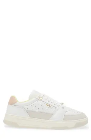 BOSS Baltimore Leather Sneakers - White Multi