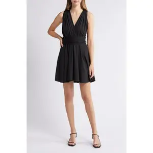 NIKKI LUND Belle Cross Back Mini Dress - Black