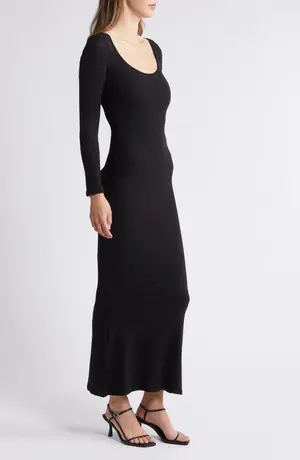 NIKKI LUND Long Sleeve Sculpting Knit Maxi Dress