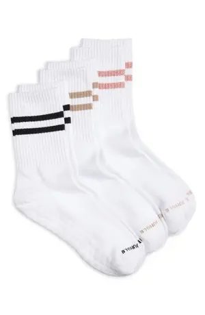 HIGH HEEL JUNGLE 3-pack Varsity Grip Crew Socks - Fresh