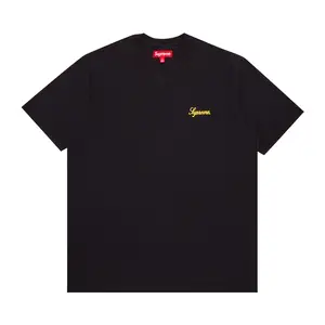 Supreme Washed Script Short-sleeve Top - Black