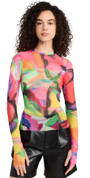AFRM Kaylee Crewneck Mesh Top