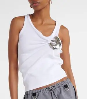 Coperni Cotton Tank Top - White
