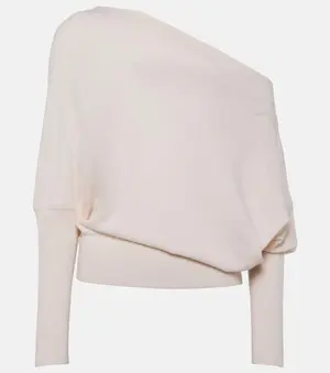 Altuzarra Grainge Off-shoulder Cashmere Sweater - White