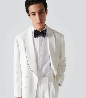 Brunello Cucinelli Silk And Cotton Satin Bow Tie - Black