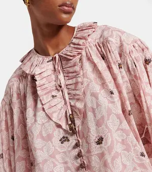 Zimmermann Ottie Floral Ruffled Top