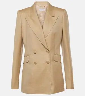 Gabriela Hearst Wool, Silk, And Linen Blazer - Beige
