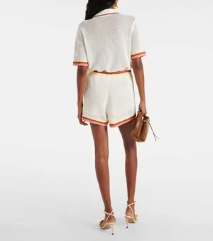 Zimmermann Golden High-rise Shorts