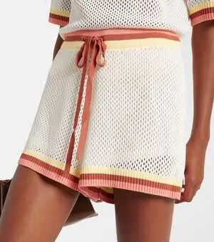 Zimmermann Golden High-rise Shorts