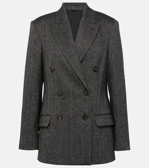 Brunello Cucinelli Wool-blend Blazer - Grey