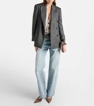 Brunello Cucinelli Wool-blend Blazer - Grey