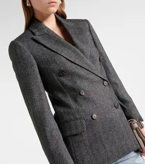 Brunello Cucinelli Wool-blend Blazer - Grey
