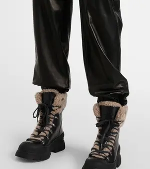 Brunello Cucinelli Leather Straight Pants