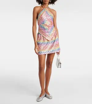 Missoni Zig Zag Pointelle Miniskirt