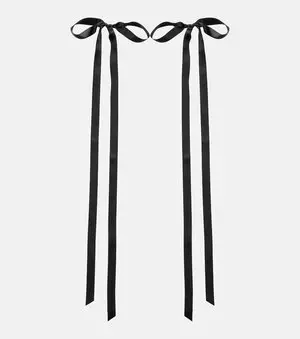 JENNIFER BEHR Gretta Bow-detail Bobby Pins - Black