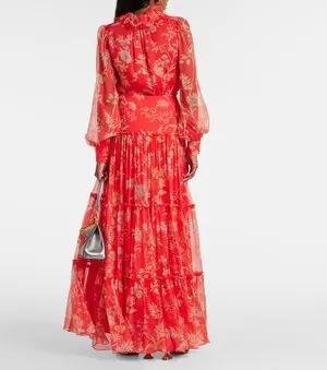 Etro Floral Print Silk Maxi Skirt