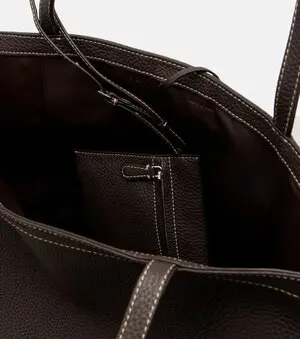 THE ROW Park Large Leather Tote Bag - Brown