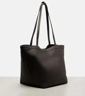 THE ROW Park Large Leather Tote Bag - Brown