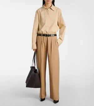 THE ROW Park Large Leather Tote Bag - Brown