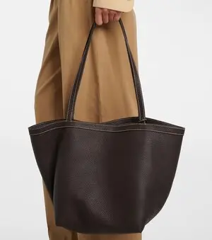 THE ROW Park Large Leather Tote Bag - Brown