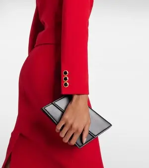 Alessandra Rich Pleated Wool Blazer