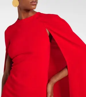 Stella McCartney Caped Midi Dress - Red