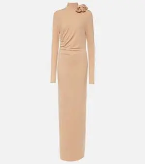 Magda Butrym Floral-appliqué Gown - Beige