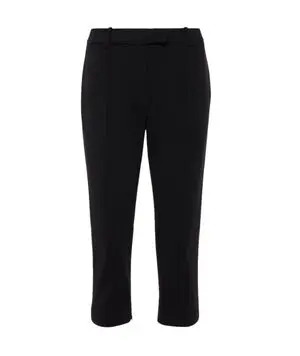 Magda Butrym Cropped Wool-blend Slim Pants - Black