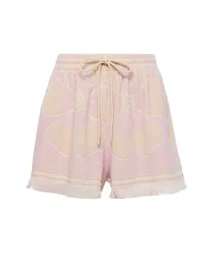 Zimmermann Pop Floral Cotton Terry Shorts