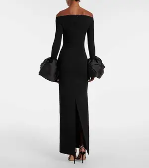 Solace London Talia Off-the-shoulder Gown - Black
