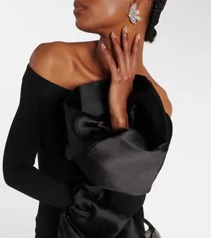 Solace London Talia Off-the-shoulder Gown - Black