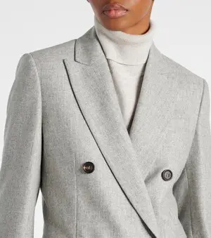 Brunello Cucinelli Wool And Cashmere Flannel Blazer
