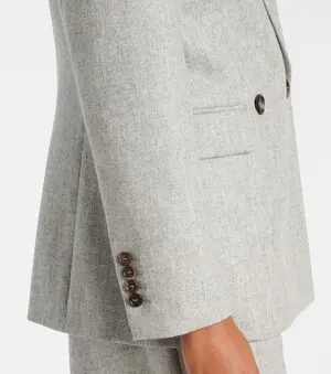 Brunello Cucinelli Wool And Cashmere Flannel Blazer