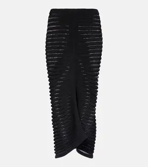 Alaïa Skeleton Knitted Midi Skirt