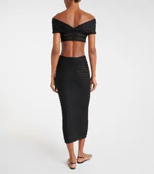 Alaïa Skeleton Knitted Midi Skirt