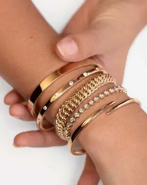 Ring Concierge Gold Braided Chain Bracelet