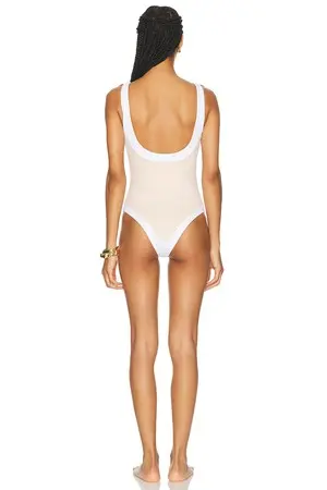 Caroline Constas Sailor Gold One Piece Swimsuit In Nude