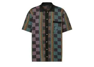 LOUIS VUITTON Damier Shortsleeved Cotton Knit Shirt