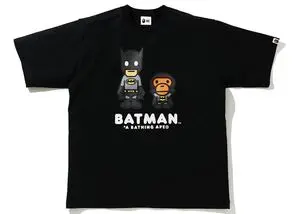 A BATHING APE X Dc Baby Milo Batman Relaxed Fit Tee Shirt - Black