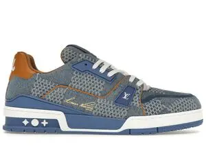 LOUIS VUITTON Trainer Damier 3d Denim Sneakers - Blue/dark Blue/brown