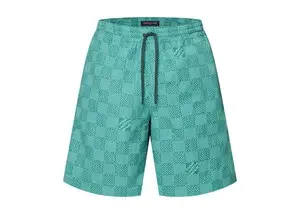 LOUIS VUITTON Printed Nylon Swimshorts - Teal