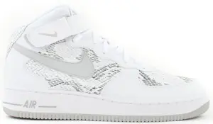 Nike Air Force 1 Mid Cocoa Snake Sneakers - White/neutral Greyone-colorblack