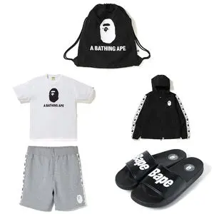 A BATHING APE 2018 Summer Set - White/black/grey