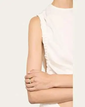 UNIFORM OBJECT 18k Yellow Gold Ring With And Diamond