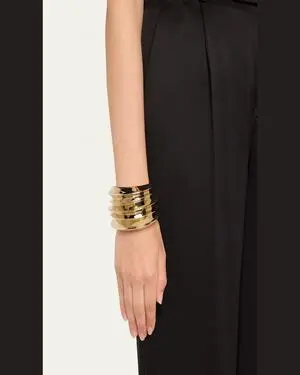 Saint Laurent Stacked Cuff Bracelet
