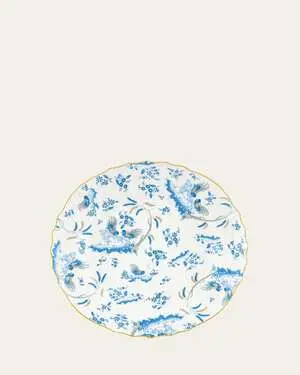GINORI 1735 Oro Di Doccia Large Round Platter, Turchese - Gldturq