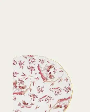 GINORI 1735 Oro Di Doccia Magenta Round Flat Plate