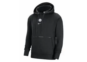 Nike Nba Brooklyn Nets Courtside Fleece Pullover Loose Fit Hoodie - Black