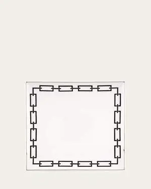 GINORI 1735 Catene Black Squared Plate Black